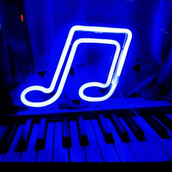 Accents | 7 New Neon Led Usb Or Battery Music Notes Light Message Me ...